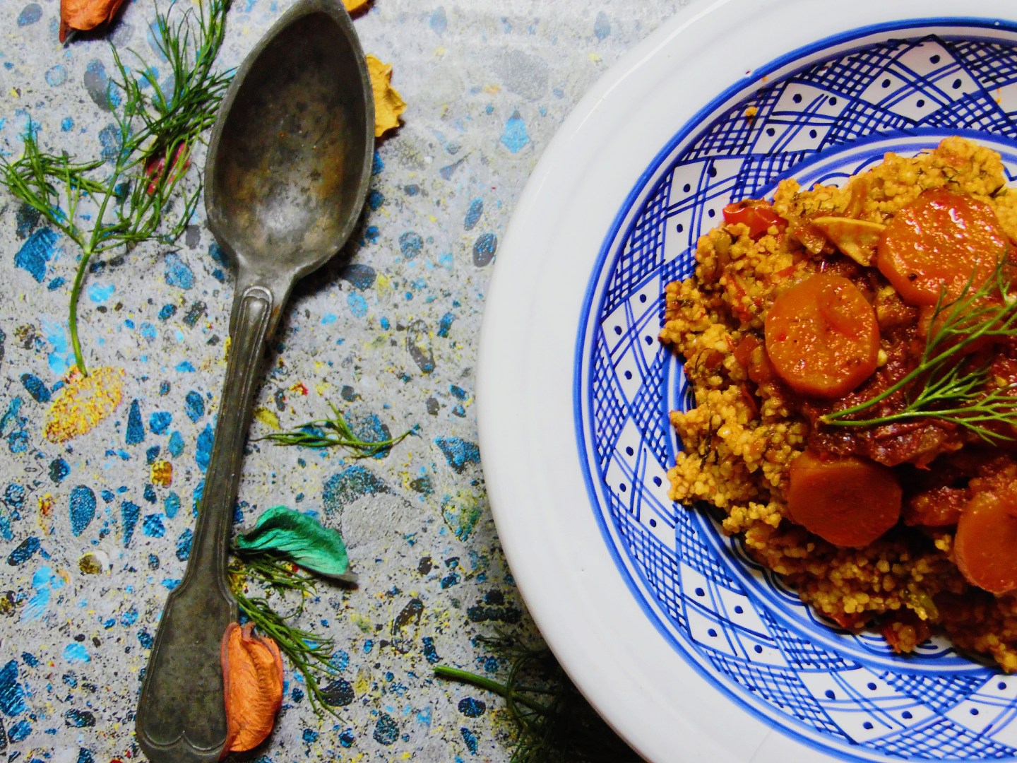 Couscous Végétarien aux fanes de fenouil ( Farfoucha) – Michka's Kitchen